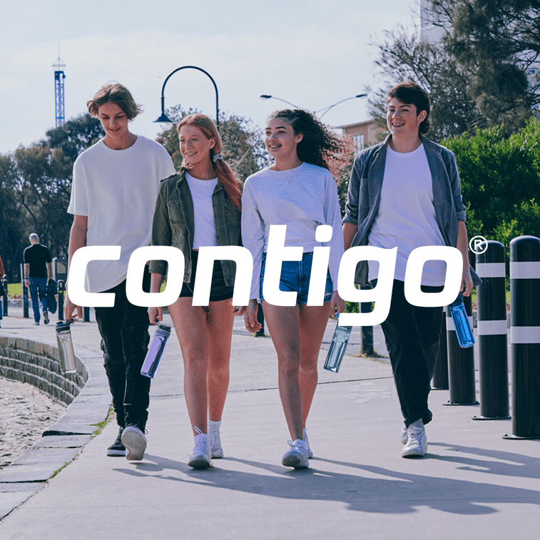 Contigo original products- printed mugs, water bottles, spare caps ...